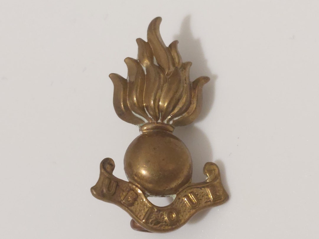 Army Royal Fusiliers Cap Ubique Shoulder Collar Badge Pin - Etsy