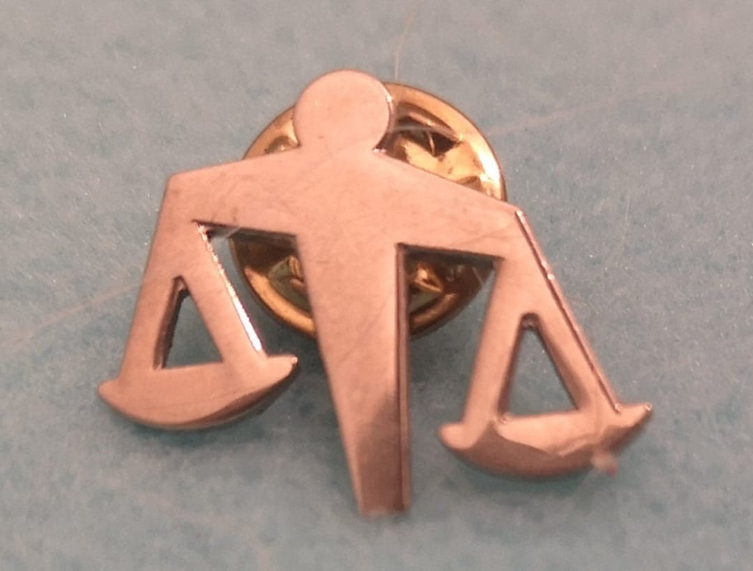 Scales Pin Badge, Justice Symbol - Etsy