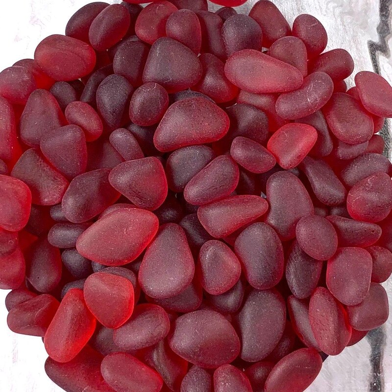 Red Seaglass for Crafting - Etsy