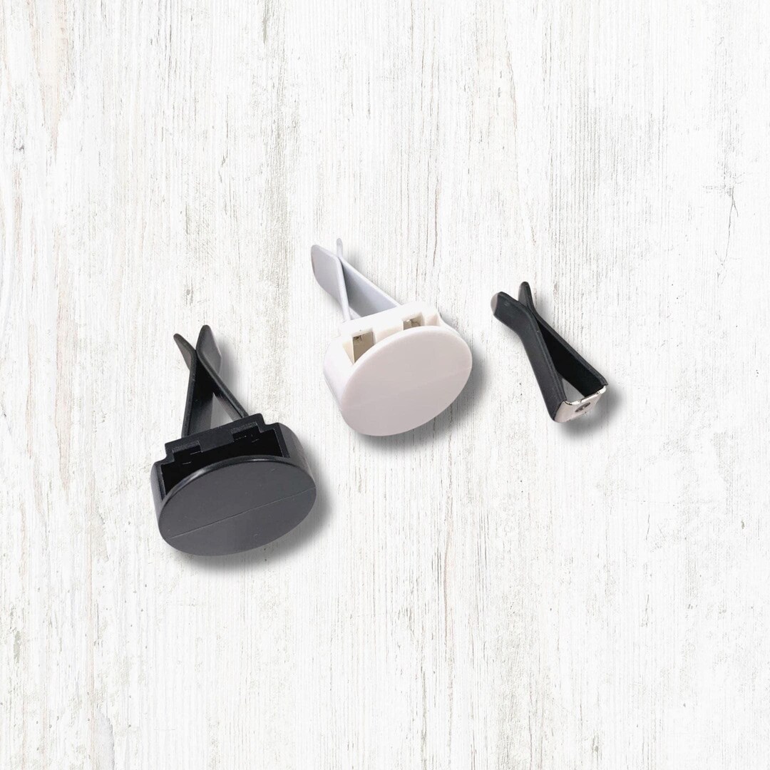 Set of 5 Car Vent Clip Blanks, White or Black DIY Car Vent Charm Bases ...
