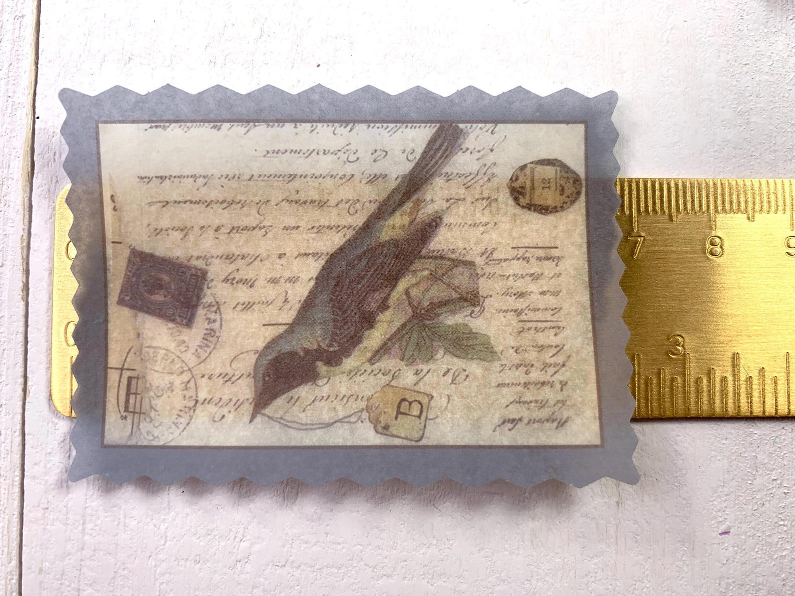 60 Vintage Stamp Style Stickers, Floral, Plant, Woodland Animals ...