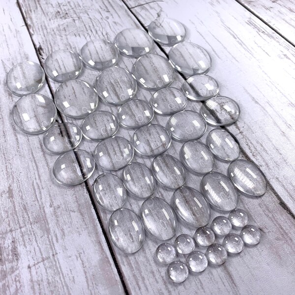 Clear Glass Cabochon - Etsy
