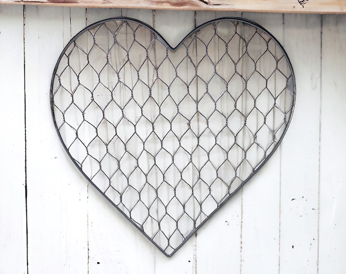 6 Heart Shaped Chicken Wire Frames for DIY Beaded Sun Catcher, Heart ...