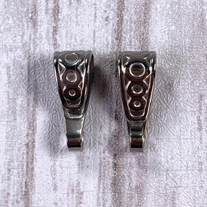 25 Stainless Steel Tube Bails, 16x6mm Loop Bails for Necklaces, Bail ...