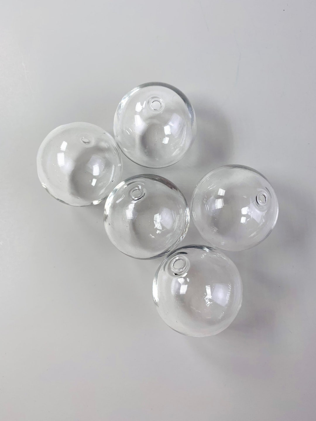 Hollow Glass Bubble Beads, Blown Glass Beads for Pendants, Fillable Glass Bubble Beads for ...