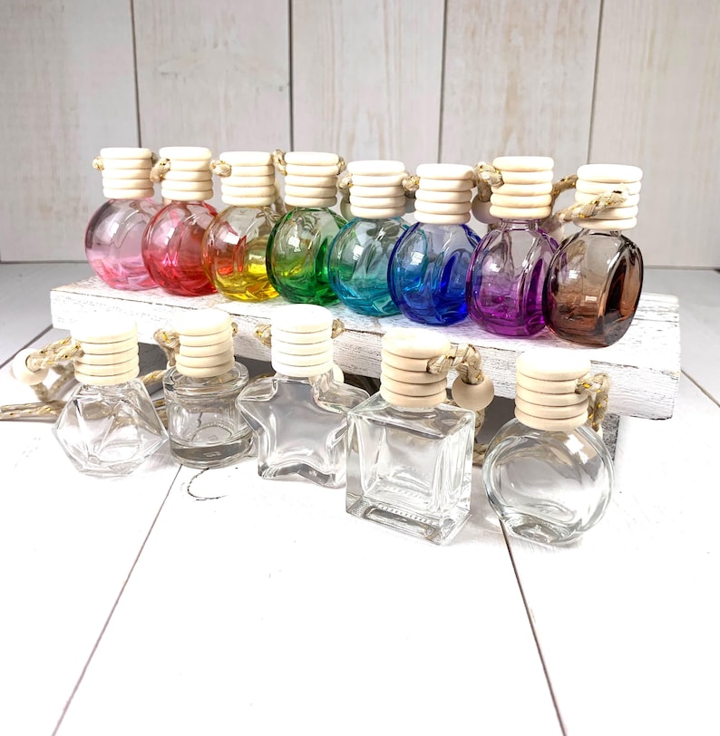 Set of 5 Empty Diffuser Bottles, DIY Hanging Car Freshies, Small Bottle ...