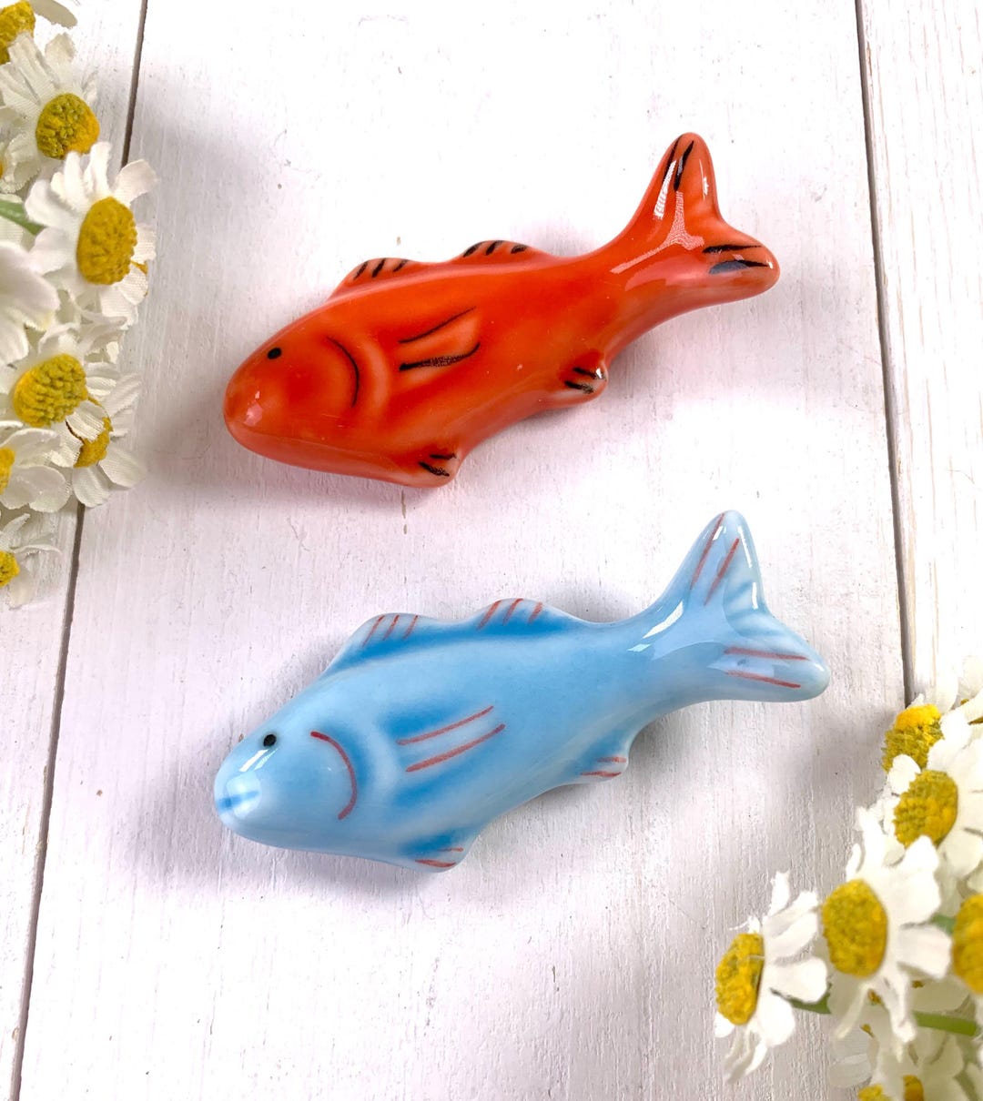 Fish Paintbrush Rest, Ceramic Fish Calligraphy Pen or Chopsticks Holder ...