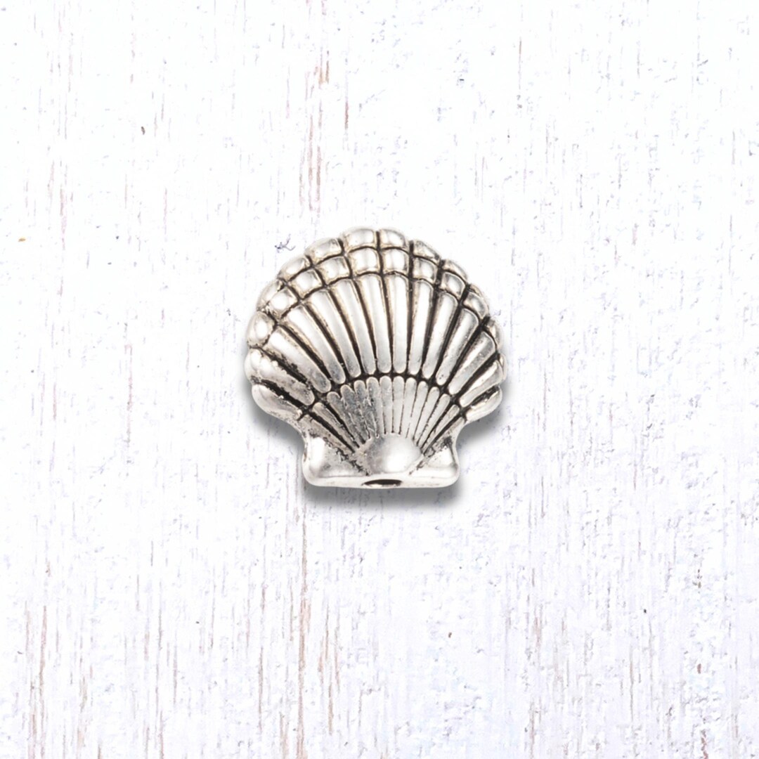 Metal Sea Shell Spacer Beads, 20 Pcs, 14x13.5mm, 1.8mm Hole, Ocean ...