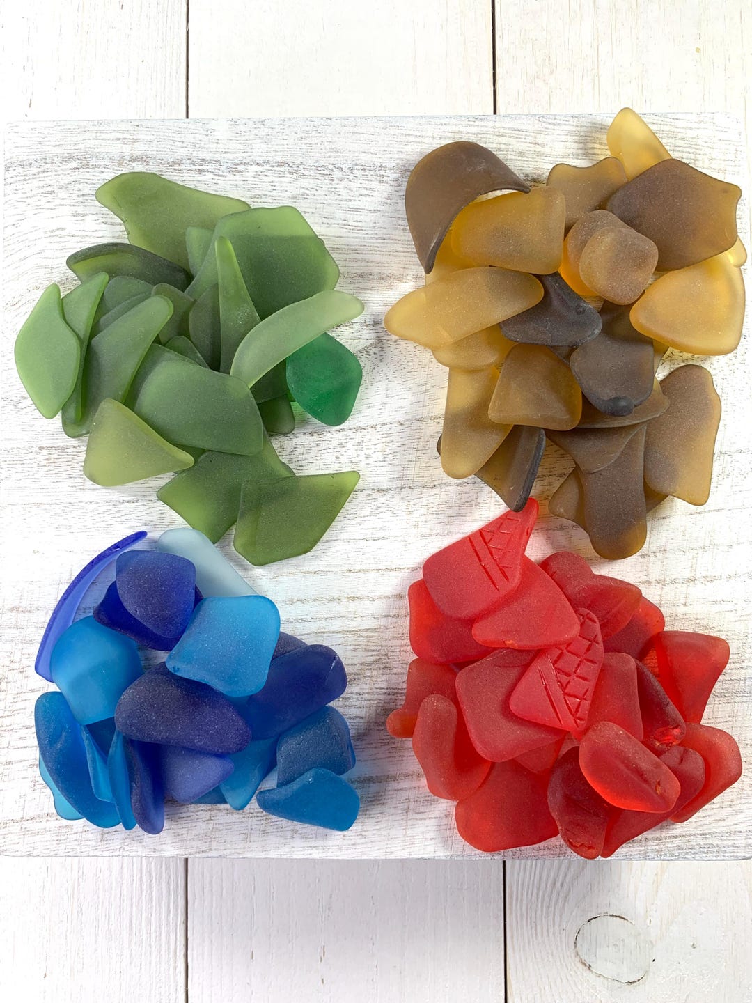 20 Pieces Machine Tumbled Sea Glass for Sea Glass Art, .75 - 1 ...