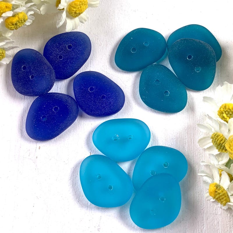 Sea Glass Button - Etsy