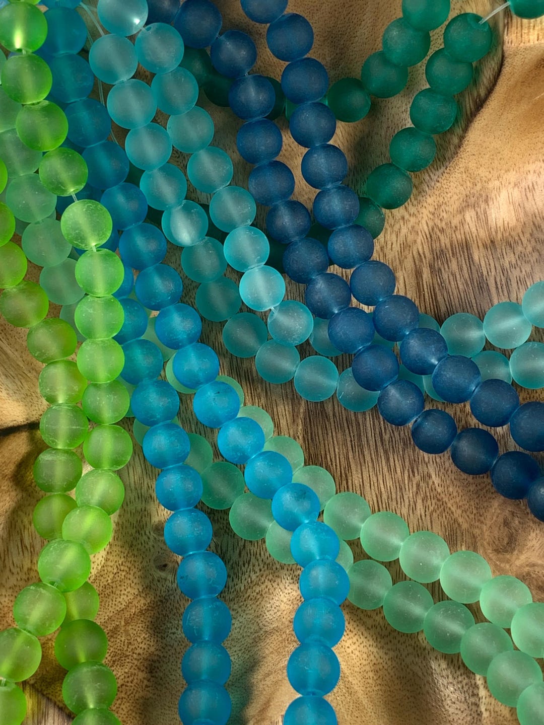 Frosted Sea Glass Beads for Beachy Jewelry, 10 Mm, 80 Beads, Ocean ...