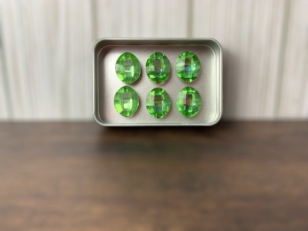 Green Glass Sparkly Fun Magnets for Fridge or Board, Glass Rhinestone ...