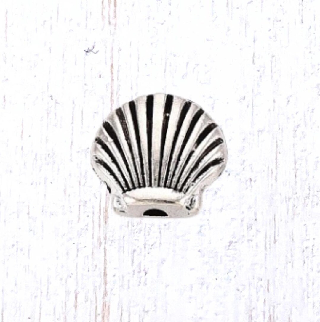 Metal Scallop Shell Spacer Beads, 20 Pcs Ocean Theme Shell Shaped Alloy ...