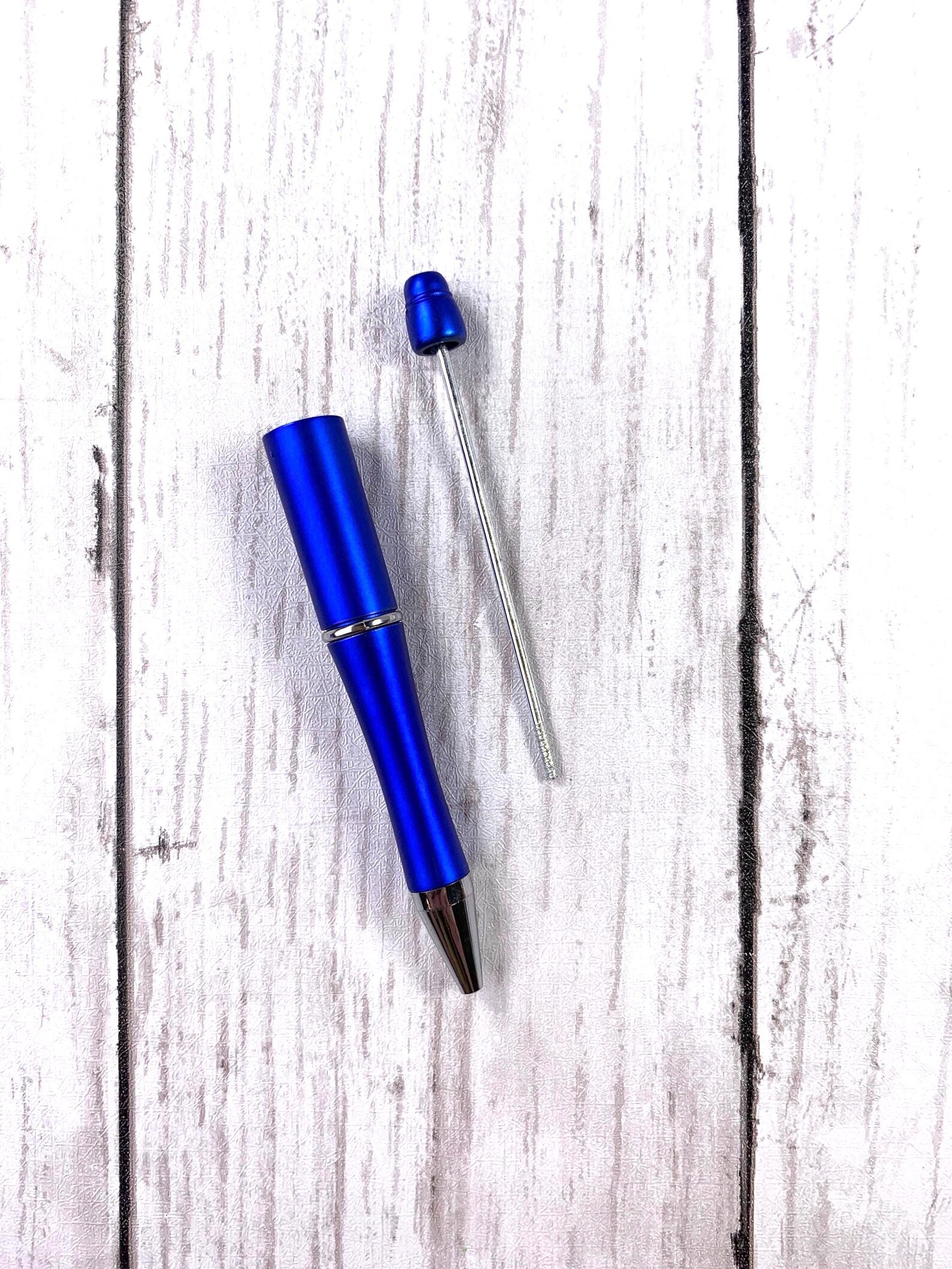 5 Beadable Blank Ballpoint Pens, DIY Beadable Pens With Black Ink ...