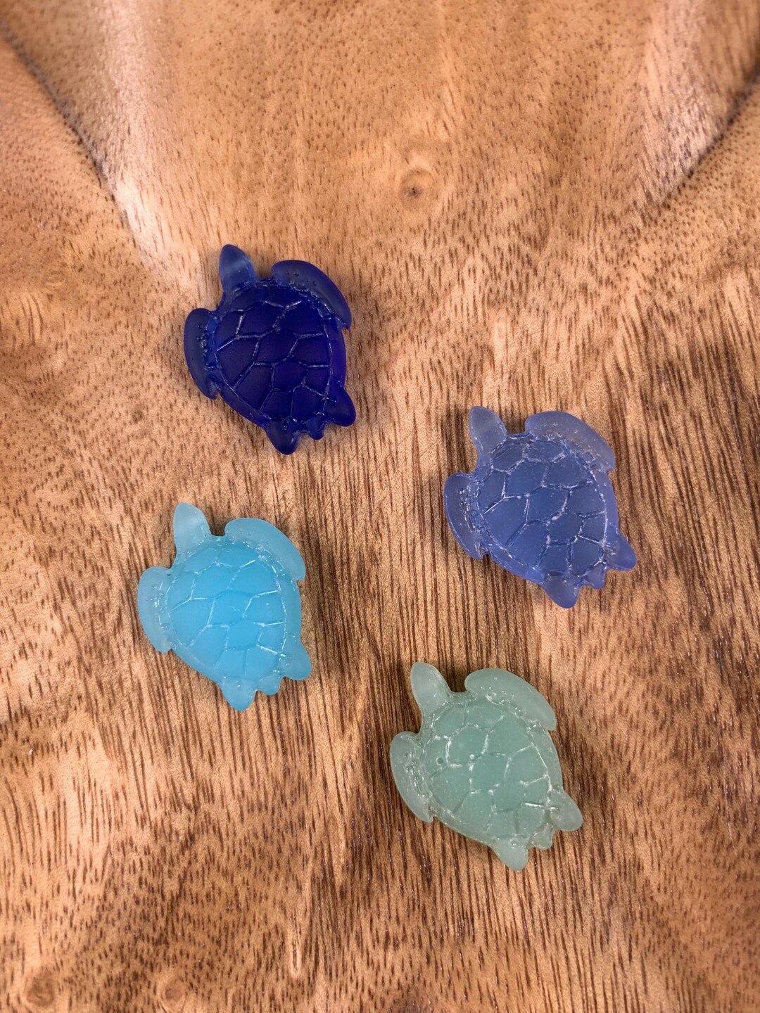 Sea Glass Sea Turtle Pendants, Ocean Themed Beads, Sea Turtle Frosted ...