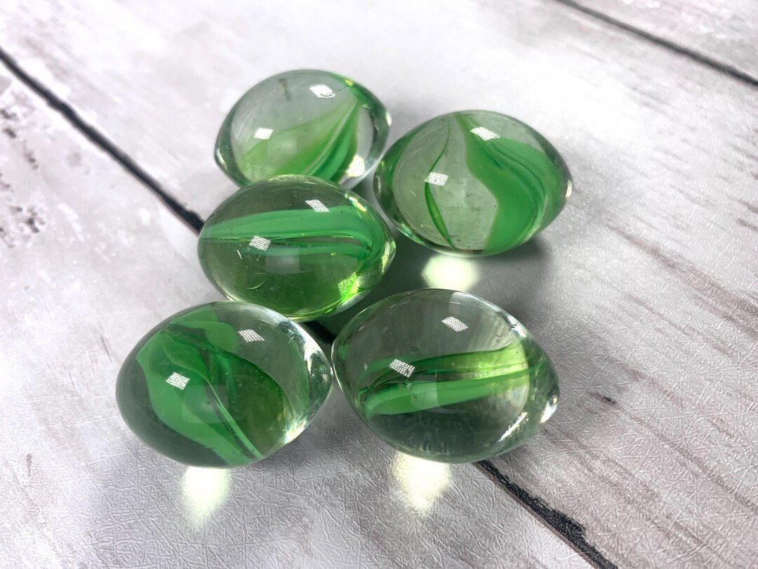 Glass Egg Shaped Marbles, Large Oval Glass Undrilled Beads, Cats Eye ...