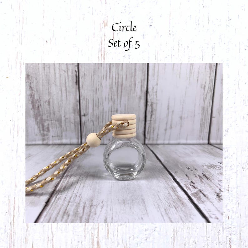Set of 5 Empty Diffuser Bottles, DIY Hanging Car Freshies, Small Bottle ...