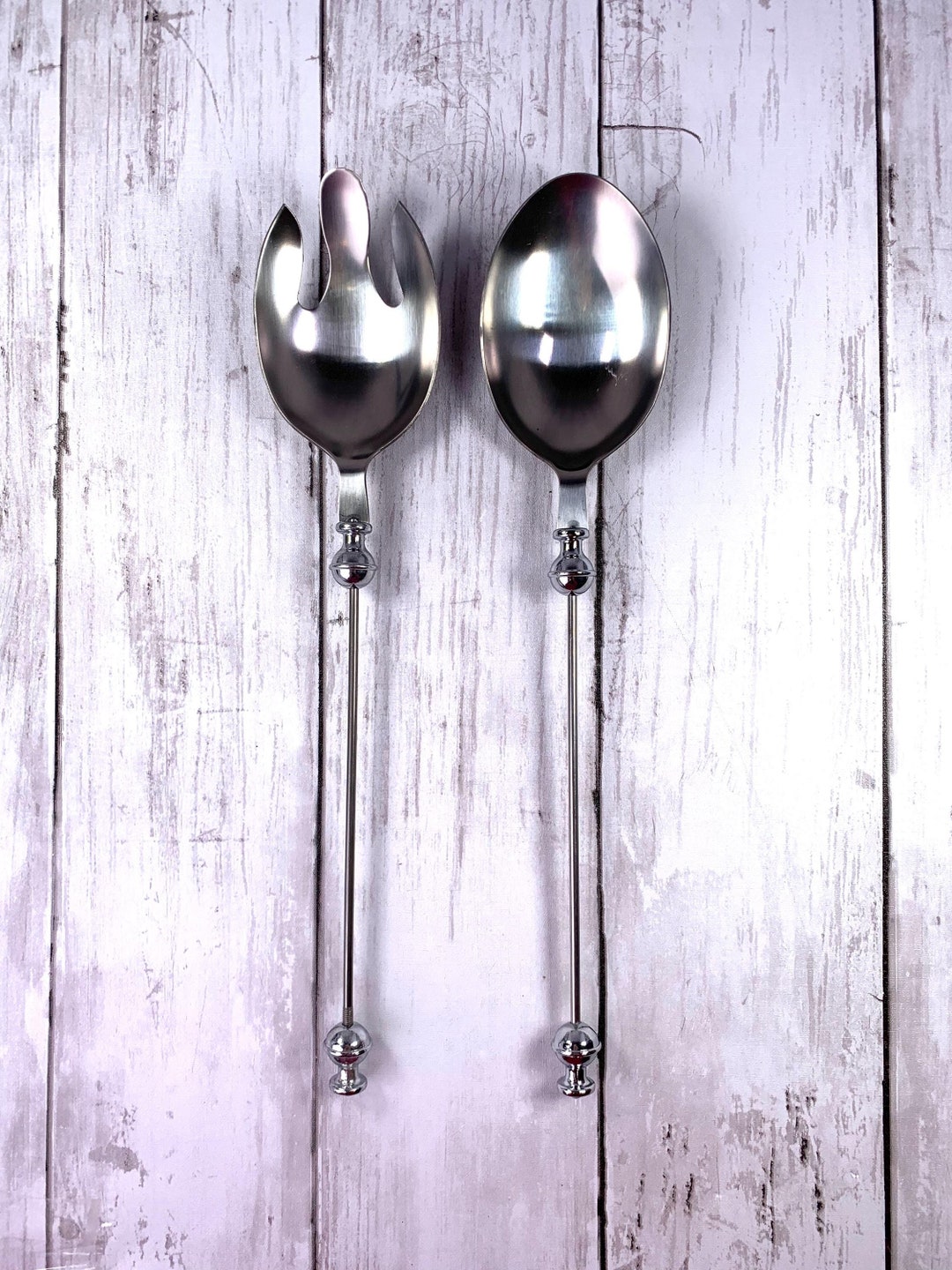 Beadable Blanks, Large Salad Spoon and Fork, Beadable Serving Utensils ...