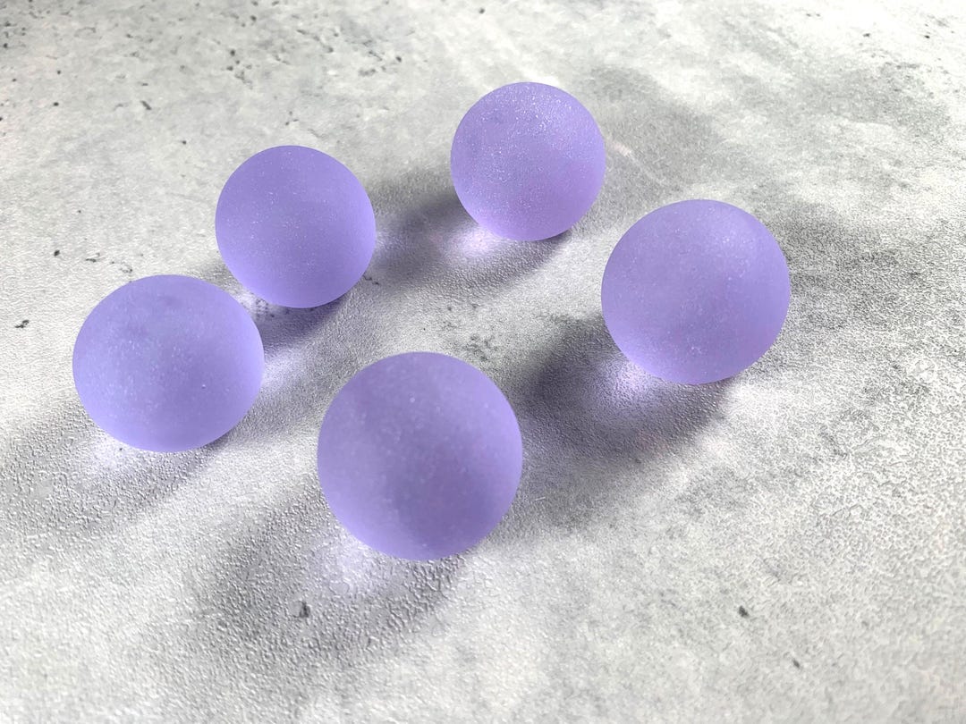 Lavender Sea Glass Solid Glass Sphere, Lavender Cultured Sea Glass ...