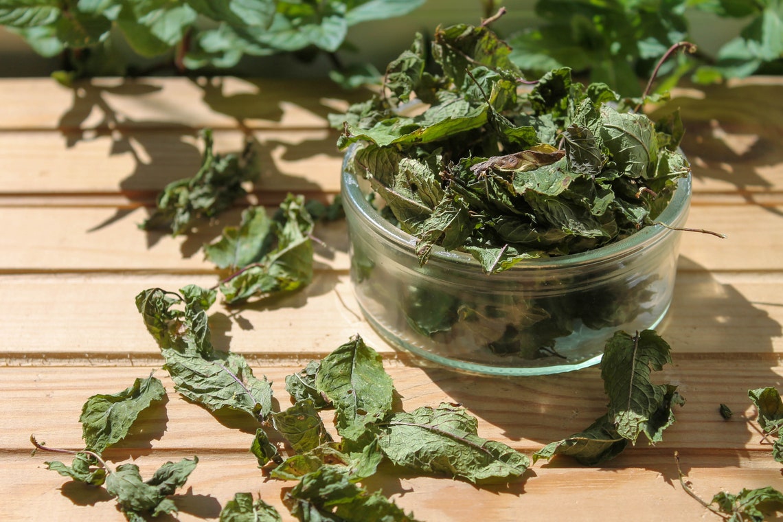 Organic Dried Peppermint Leaves for Herbal Tea, Food Ingredient per ...