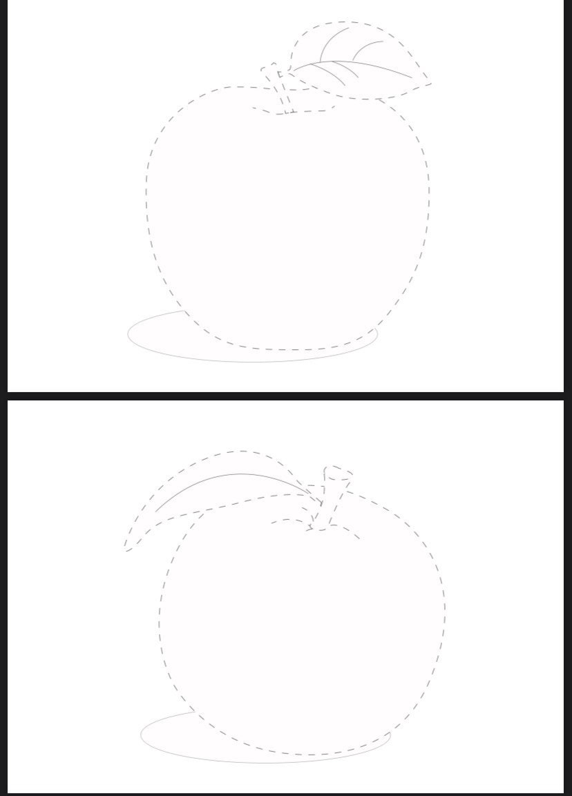 16 Page Dotted Line Colouring Activity for Kids (fruits) - Etsy