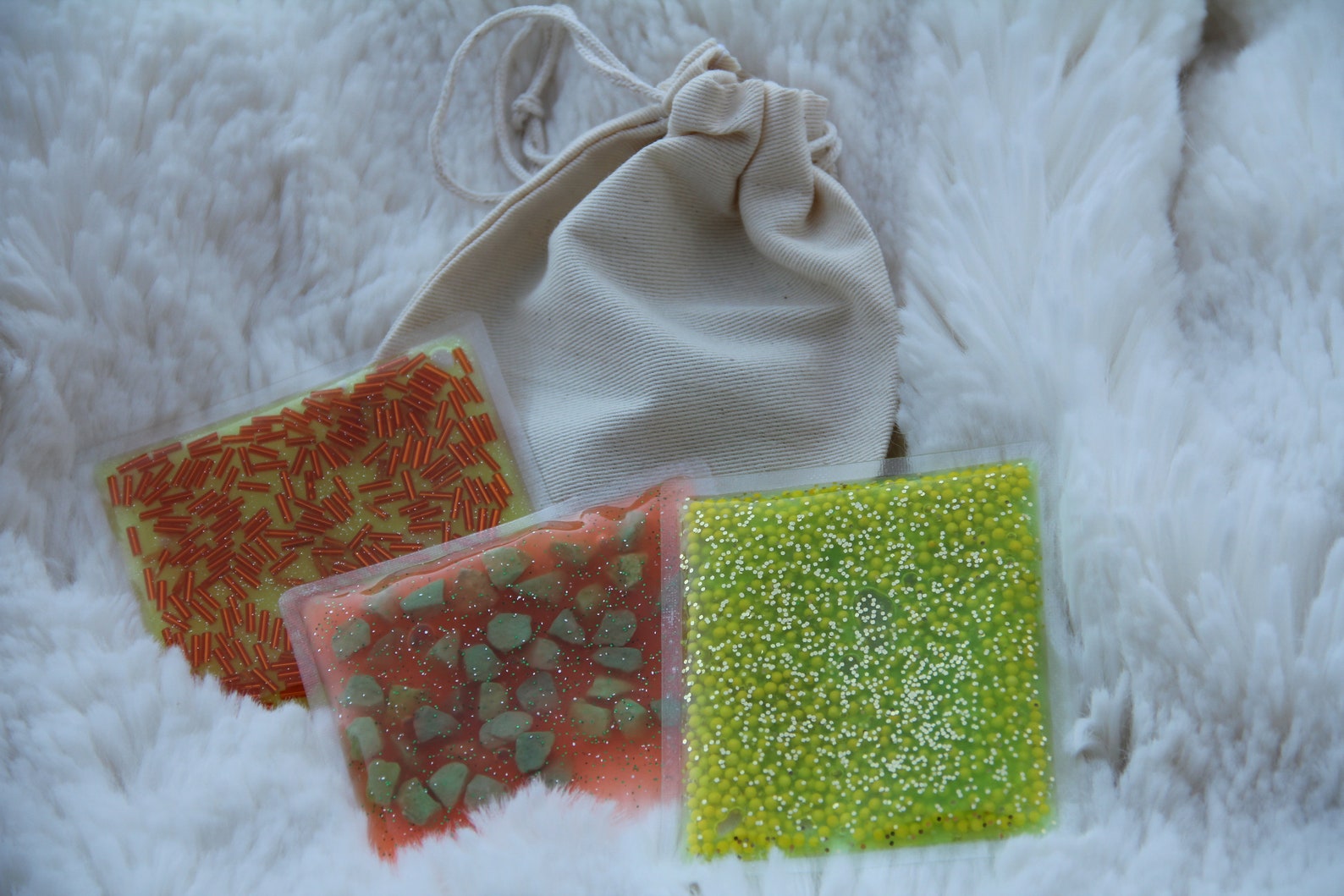 Clear Sensory Bags, Sensory Pouches, Set of 3, Fidget Toy, Baby and ...