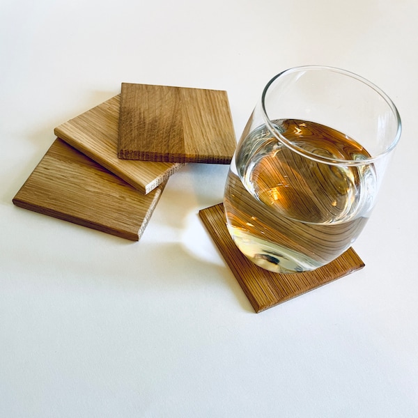 Oak Wood Coaster - Etsy
