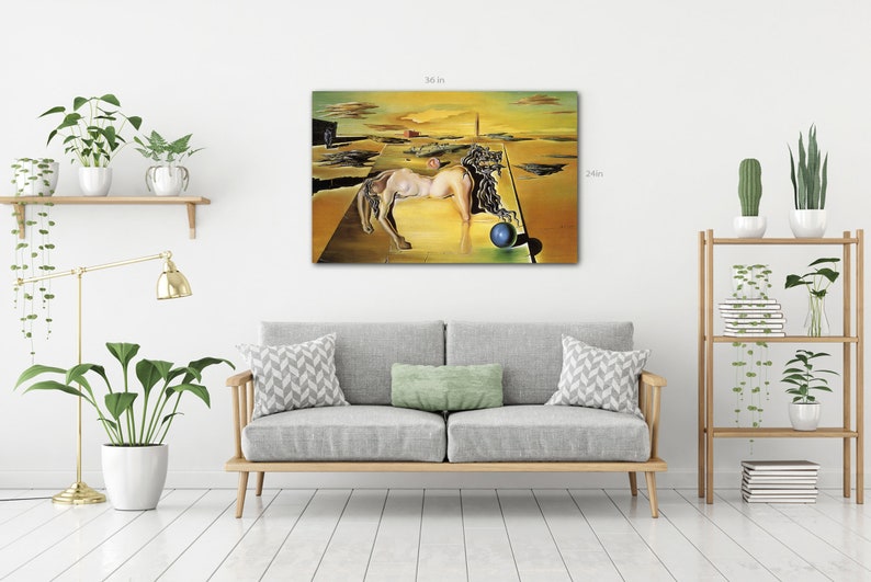 Salvador Dalí Sleeping Woman, Horse, Lion Canvas Wall Art Ready to Hang ...