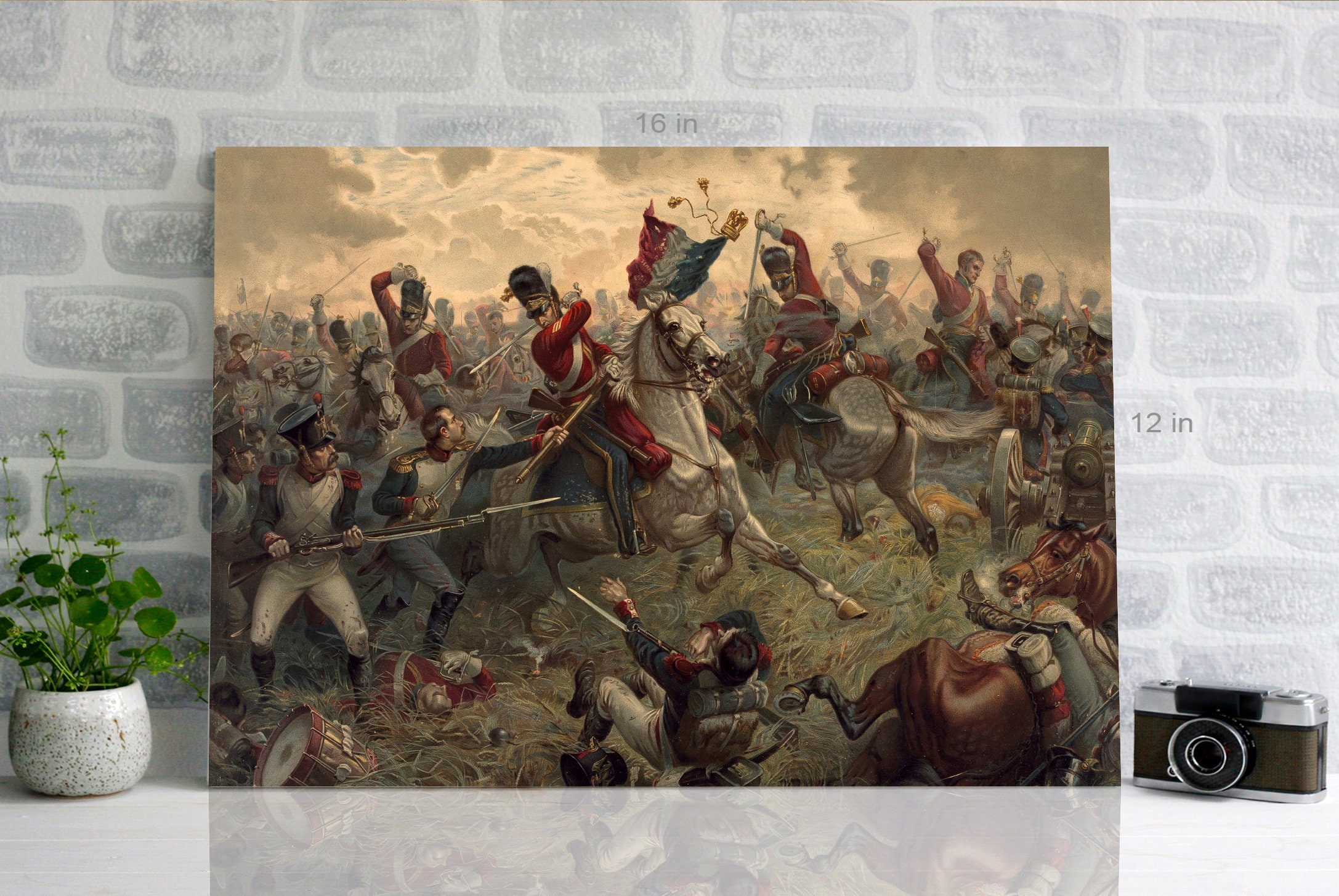 Infantry Regiment Battle of Waterloo 18 June 1815 Canvas Wall Art ...