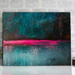 Modern Blue Splash Abstract With Colour Canvas Wall Art - Etsy UK