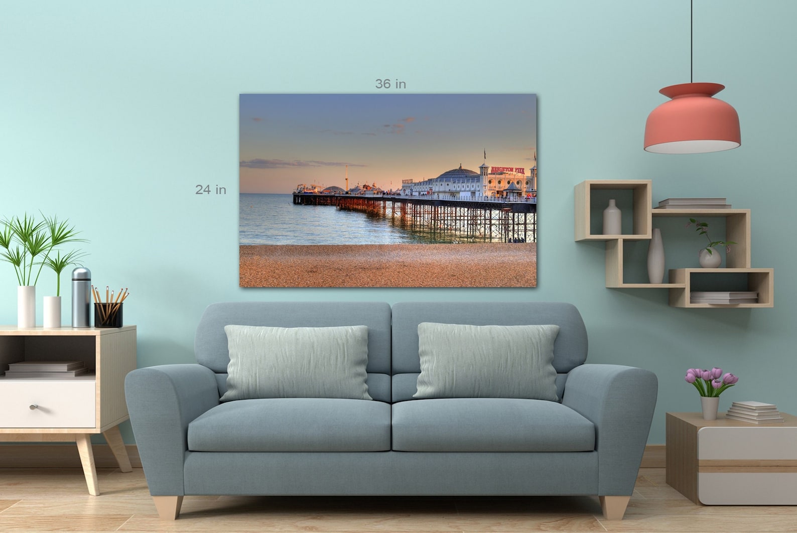 Brighton Pier Uk Canvas Wall Art Picture Print Aug140008 - Etsy UK