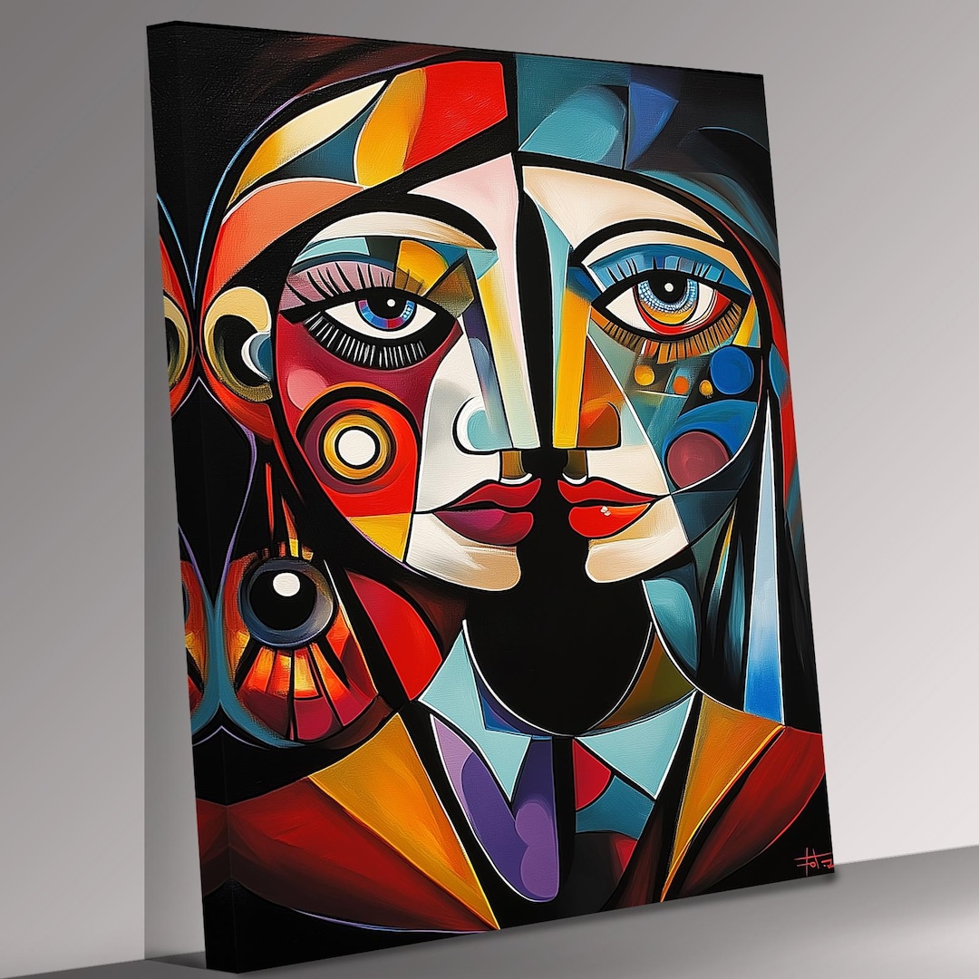 Pablo Picasso Two Faces Canvas Print - Modern Abstract Wall Art, Cubist ...