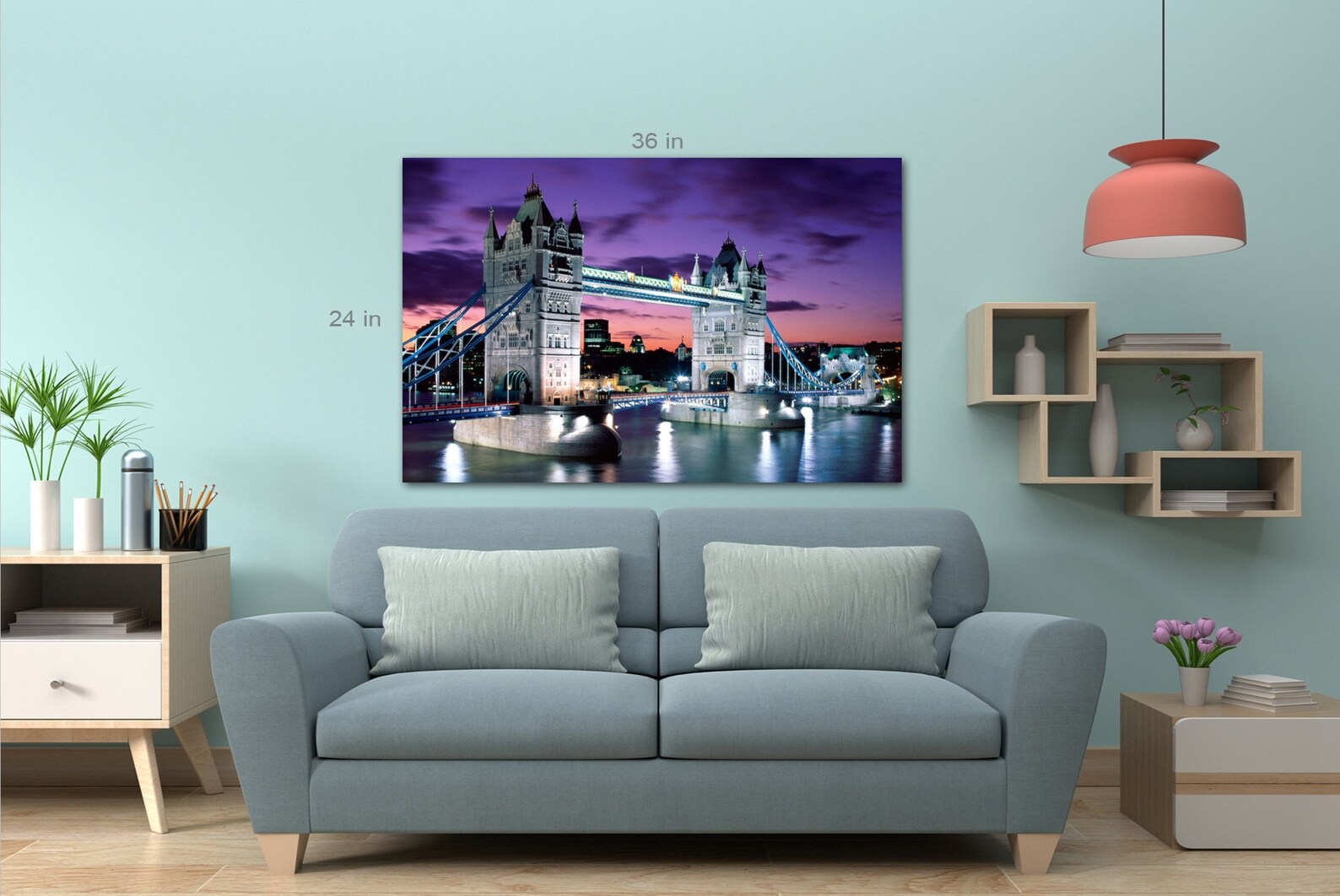 London Tower Bridge Canvas Wall Art Picture Print - Etsy