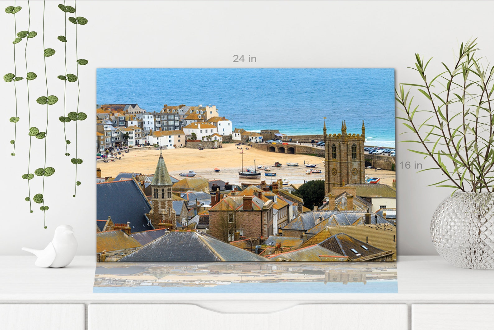 Seaside Village of St. Ives, Cornwall Canvas Wall Art Picture Print ...