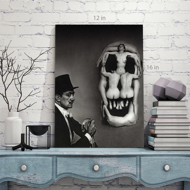 Salvador Dali Dali Skull Canvas Wall Art Picture Print - Etsy