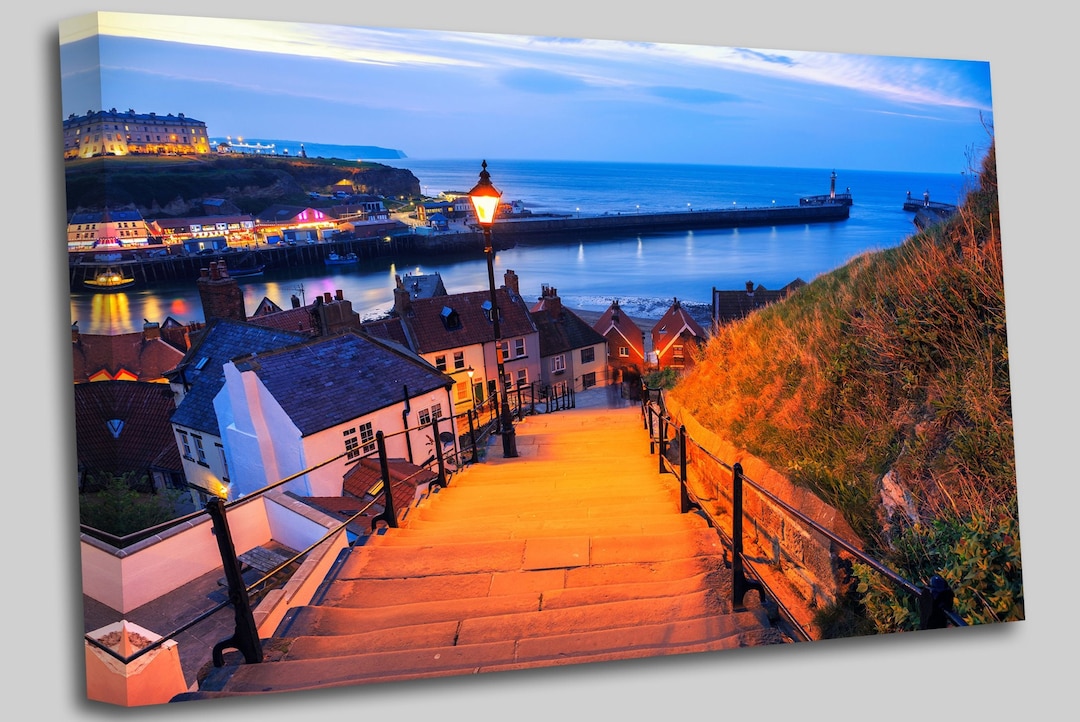 A View From the 199 Steps in Whitby, North Yorkshire, Uk. Canvas Wall ...