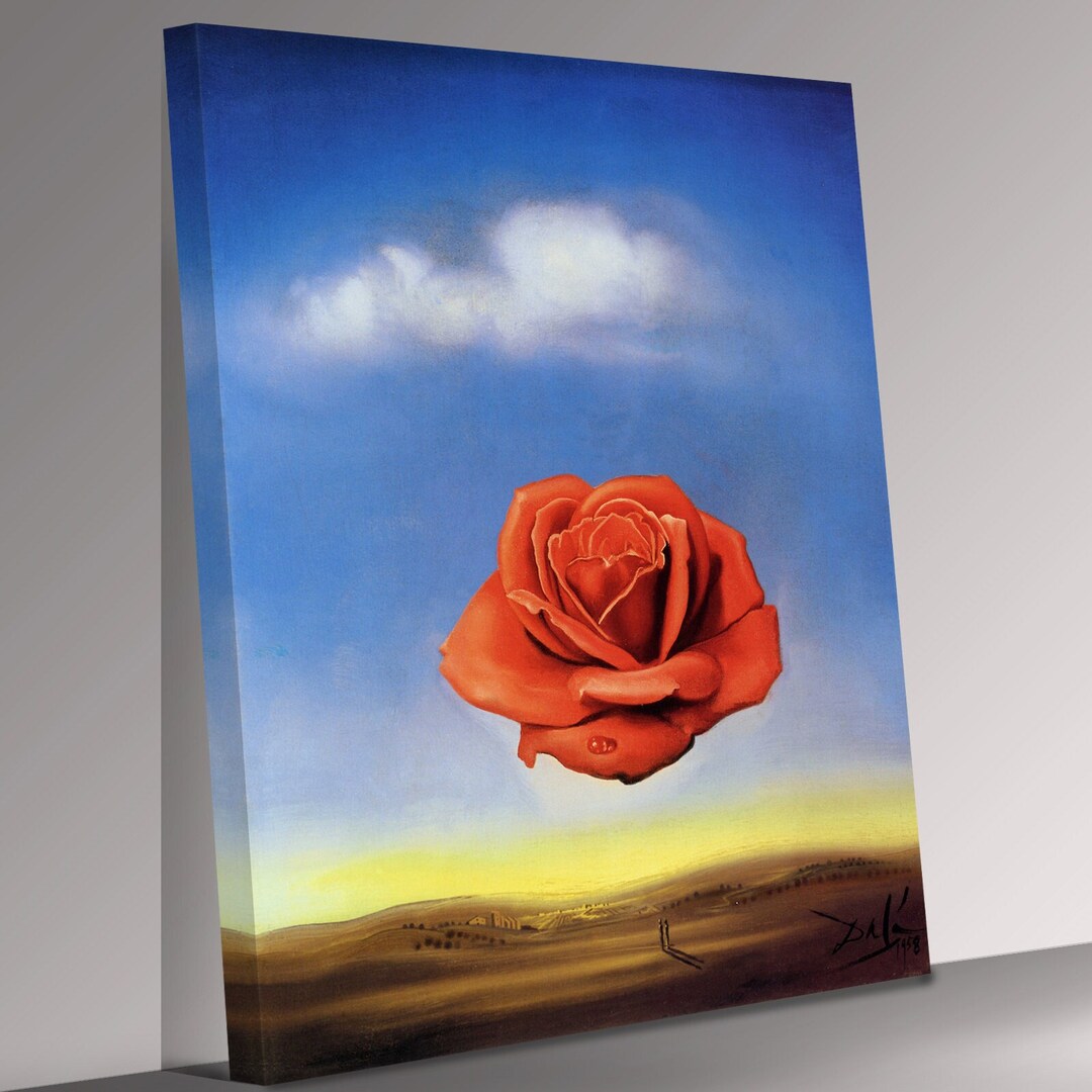 Salvador Dali - Rose Canvas Wall Art Picture Print - Etsy UK