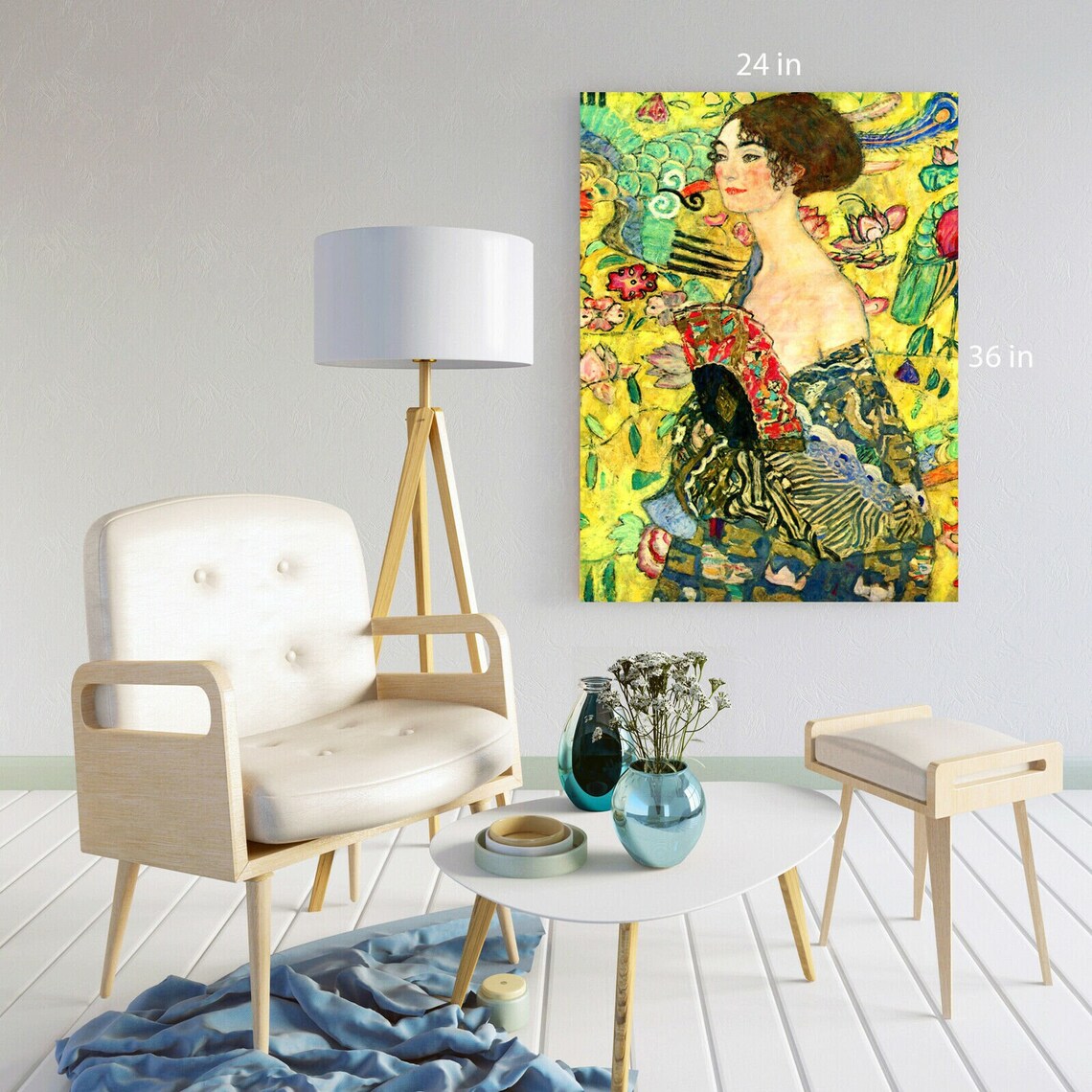 Lady With Fan, 1918 by Gustav Klimt Canvas Wall Art Picture Print - Etsy UK
