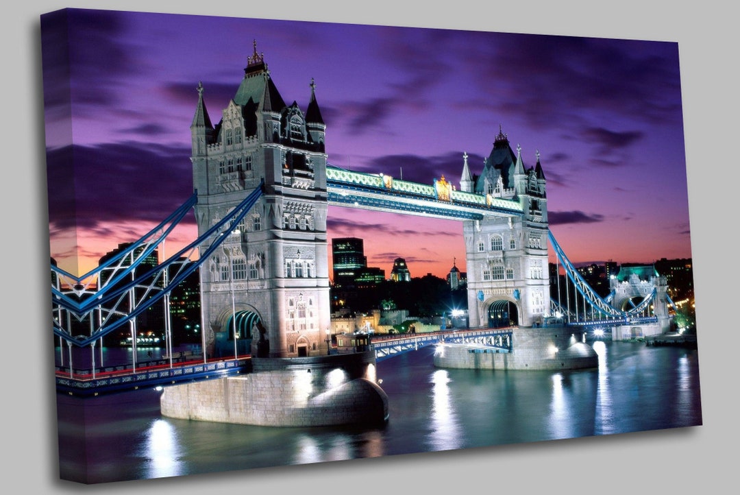 London Tower Bridge Canvas Wall Art Picture Print - Etsy