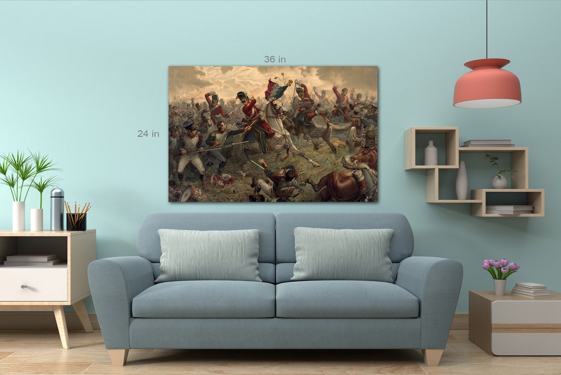 Infantry Regiment Battle of Waterloo 18 June 1815 Canvas Wall Art ...