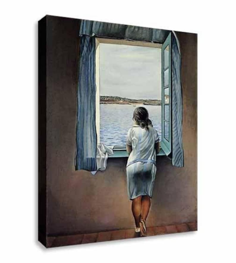 Salvador Dali - Woman Standing at Window Canvas Wall Art Picture Print ...