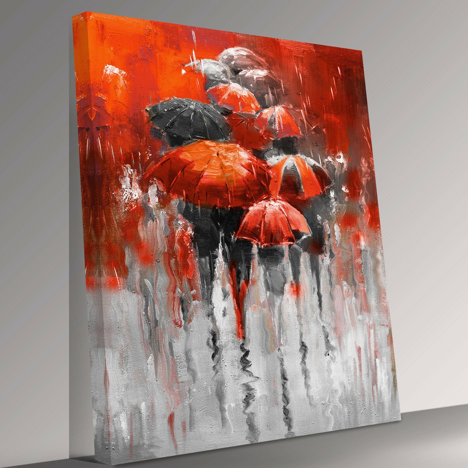 Abstract Colourful Umbrellas Canvas Wall Art Picture Print - Etsy UK