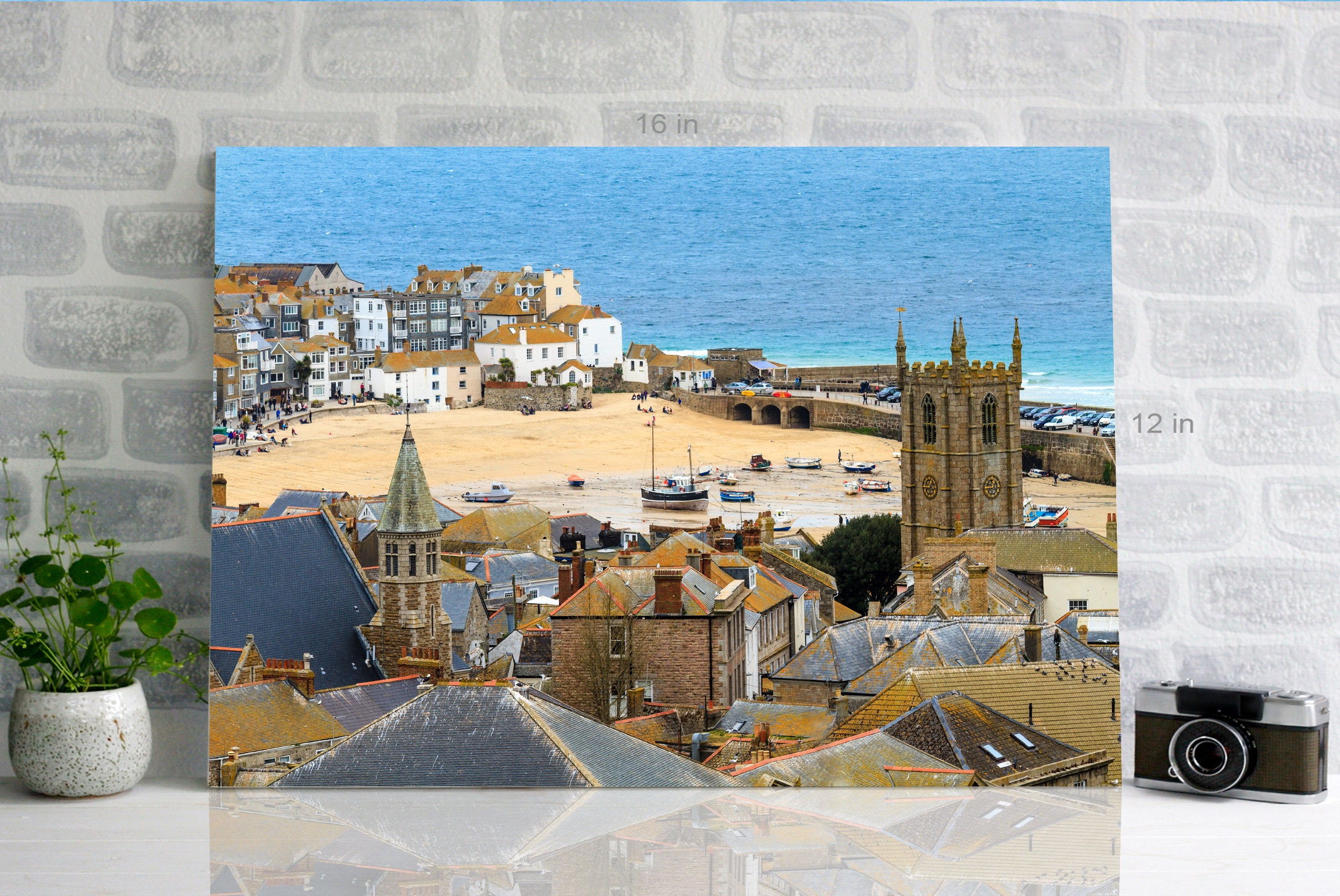 Seaside Village of St. Ives, Cornwall Canvas Wall Art Picture Print ...