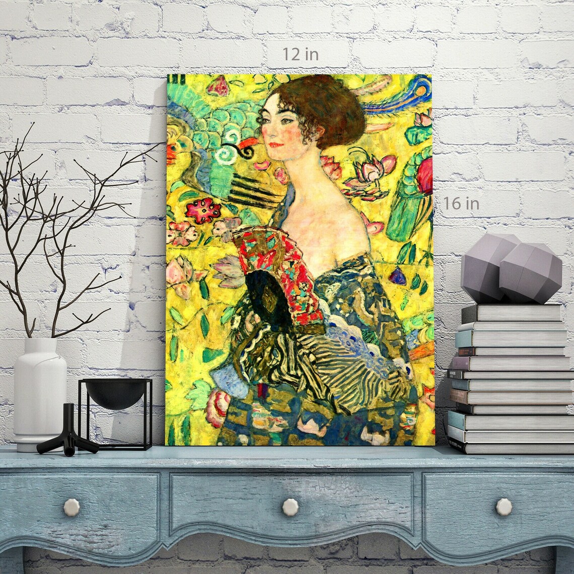 Lady With Fan, 1918 by Gustav Klimt Canvas Wall Art Picture Print - Etsy UK