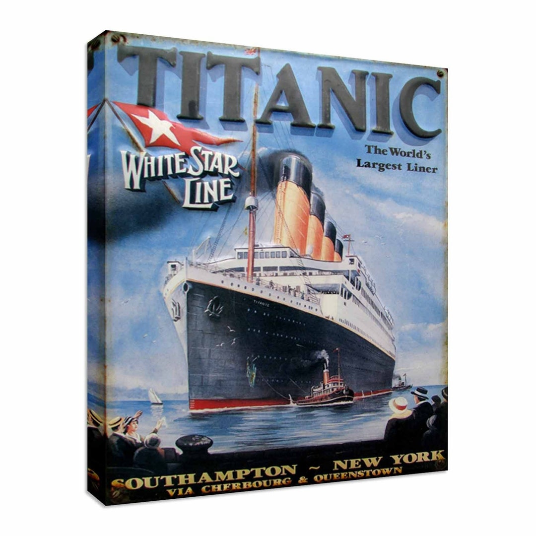 Old Advert of Titanic Cruise Canvas Wall Art Picture Print - Etsy