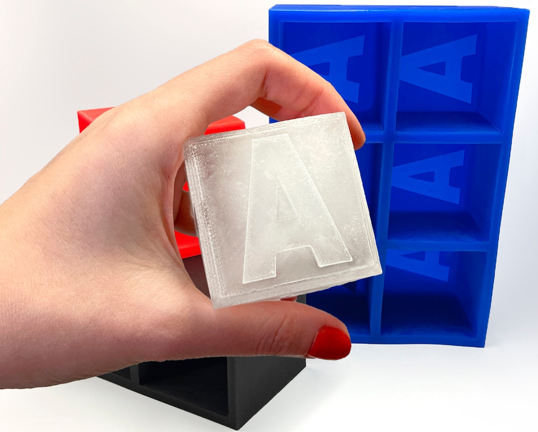 Custom Ice Cube Mold Tray for Whiskey With A-Z Letter, Personalized ...