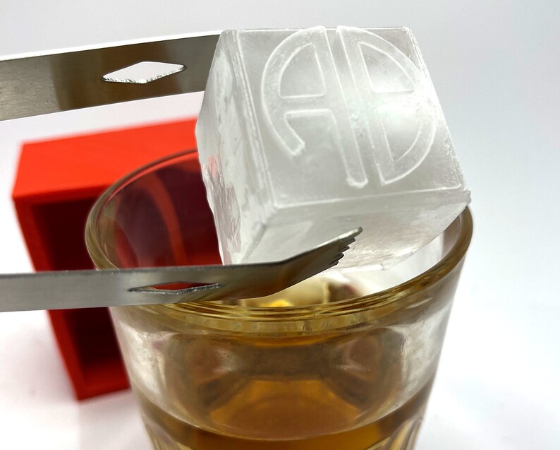 Custom Monogram Ice Cube Mold For Whiskey Cube Tray Etsy