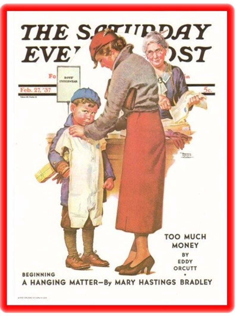 Lithographs of Famous Covers From the Saturday Evening Post - Etsy