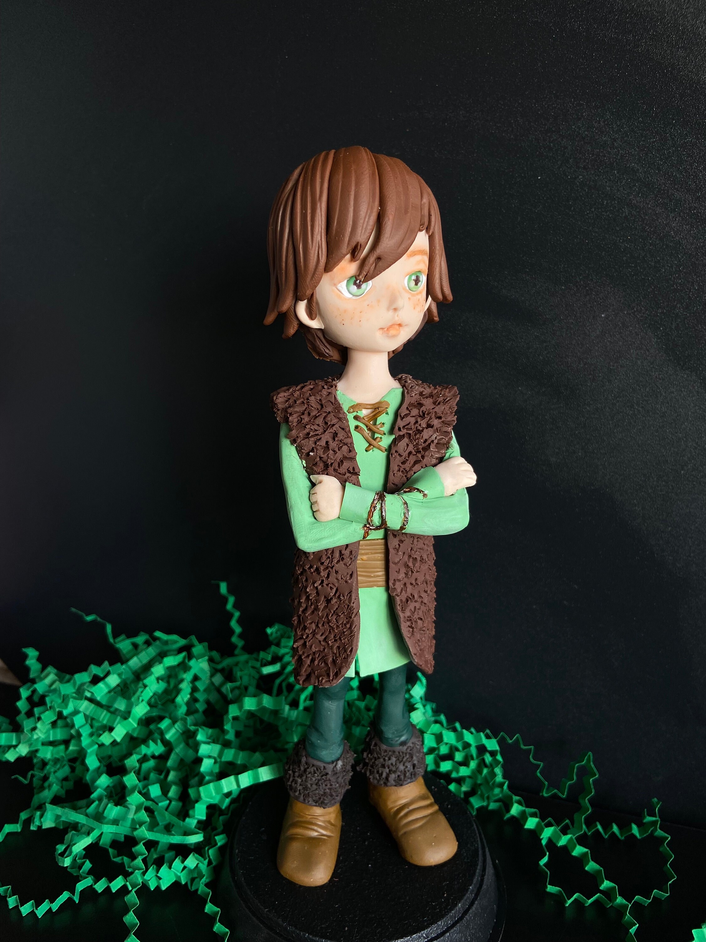 Hiccup Haddock Clay Figure, Handmade Sculpture With Polymer Clay. 20cm ...
