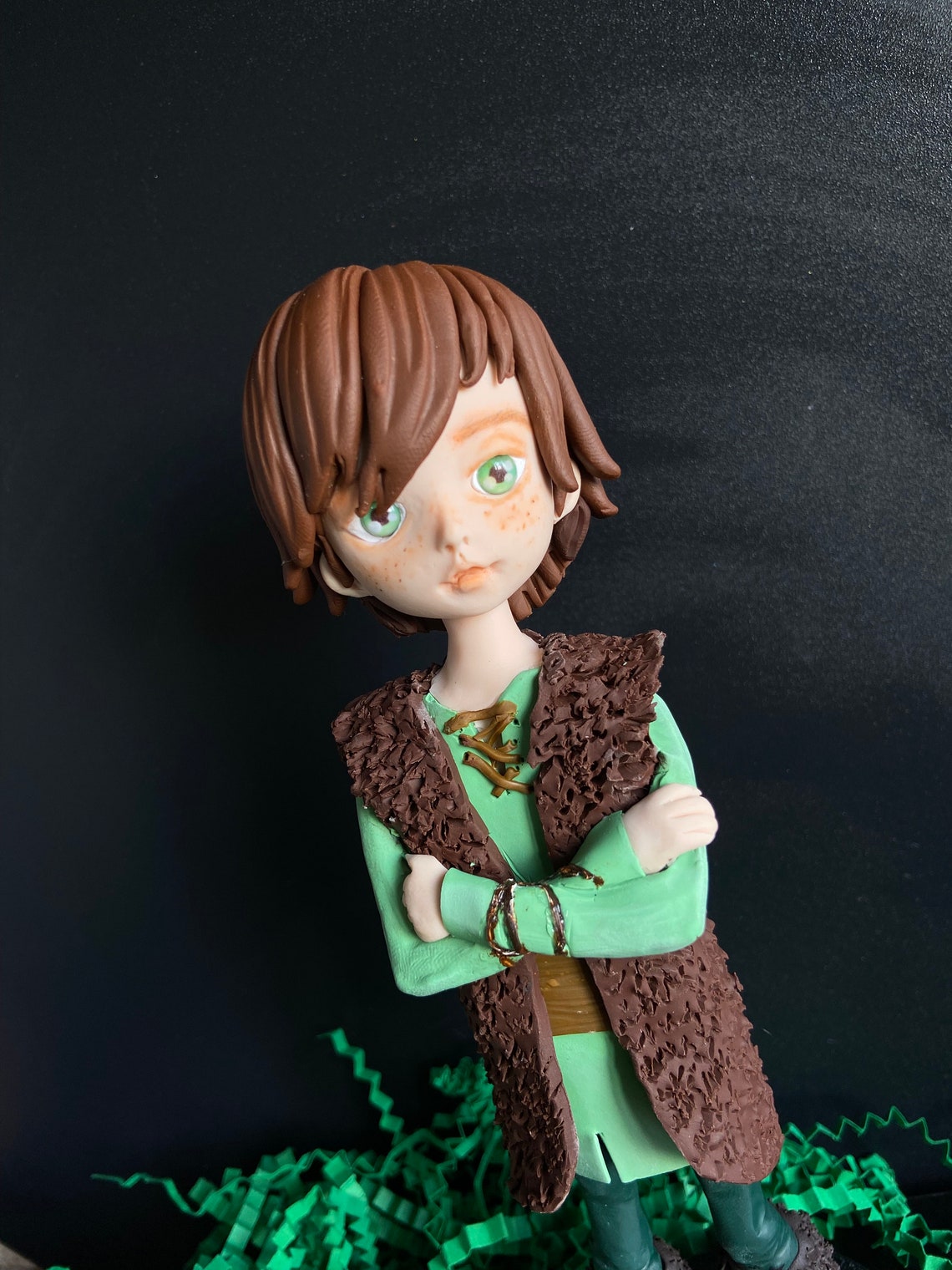 Hiccup Haddock Clay Figure, Handmade Sculpture With Polymer Clay. 20cm ...